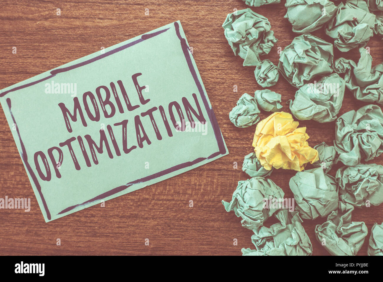 Handwriting Text Writing Mobile Optimization Concept Meaning Site