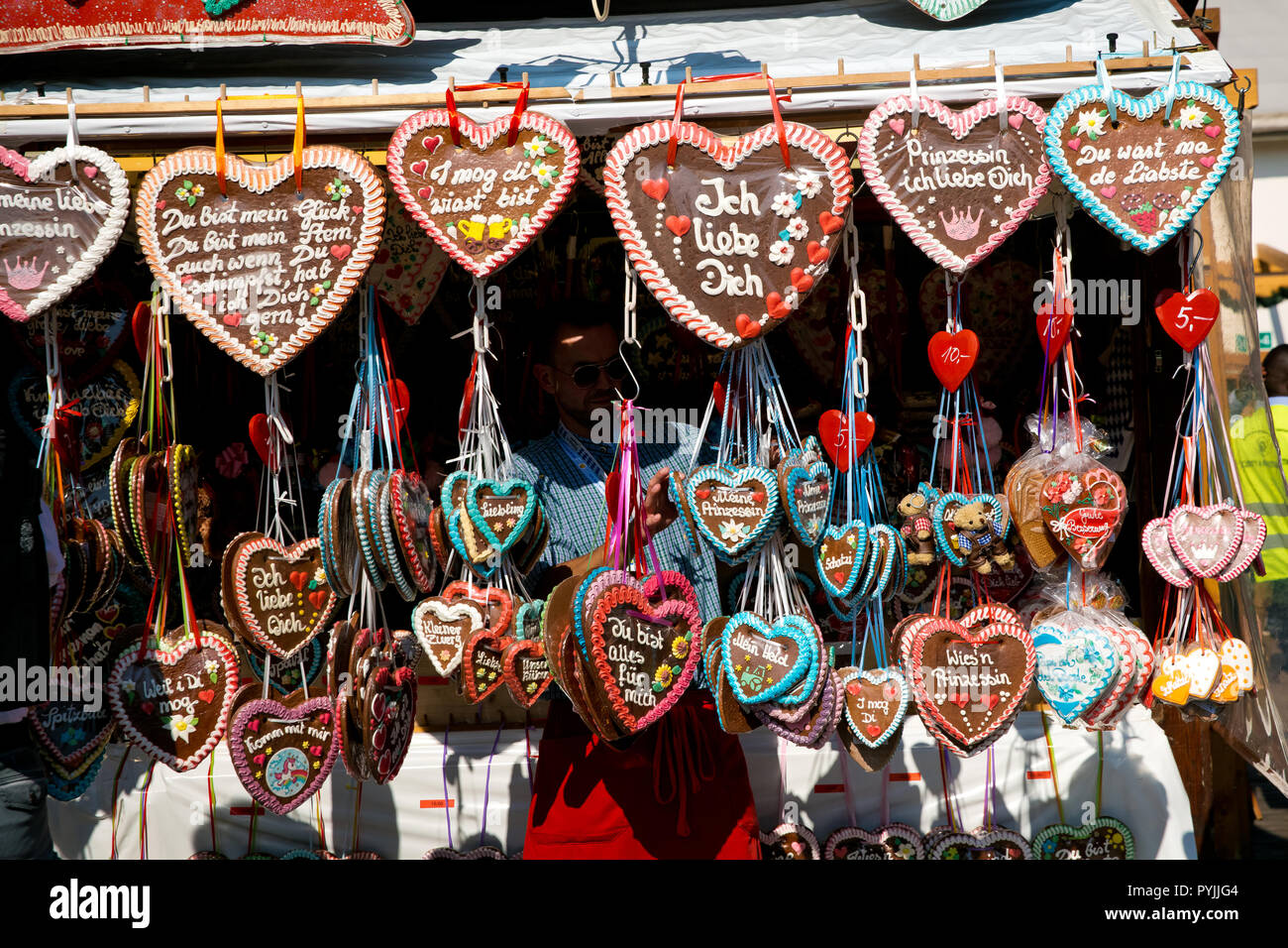 Munich, Germany - September, 2018: Colorful gingerbread souvenirs from ...