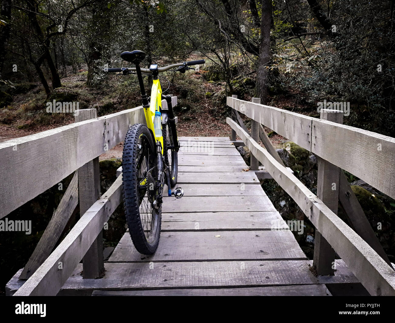 Yellow mountain bike hi-res stock photography and images - Alamy