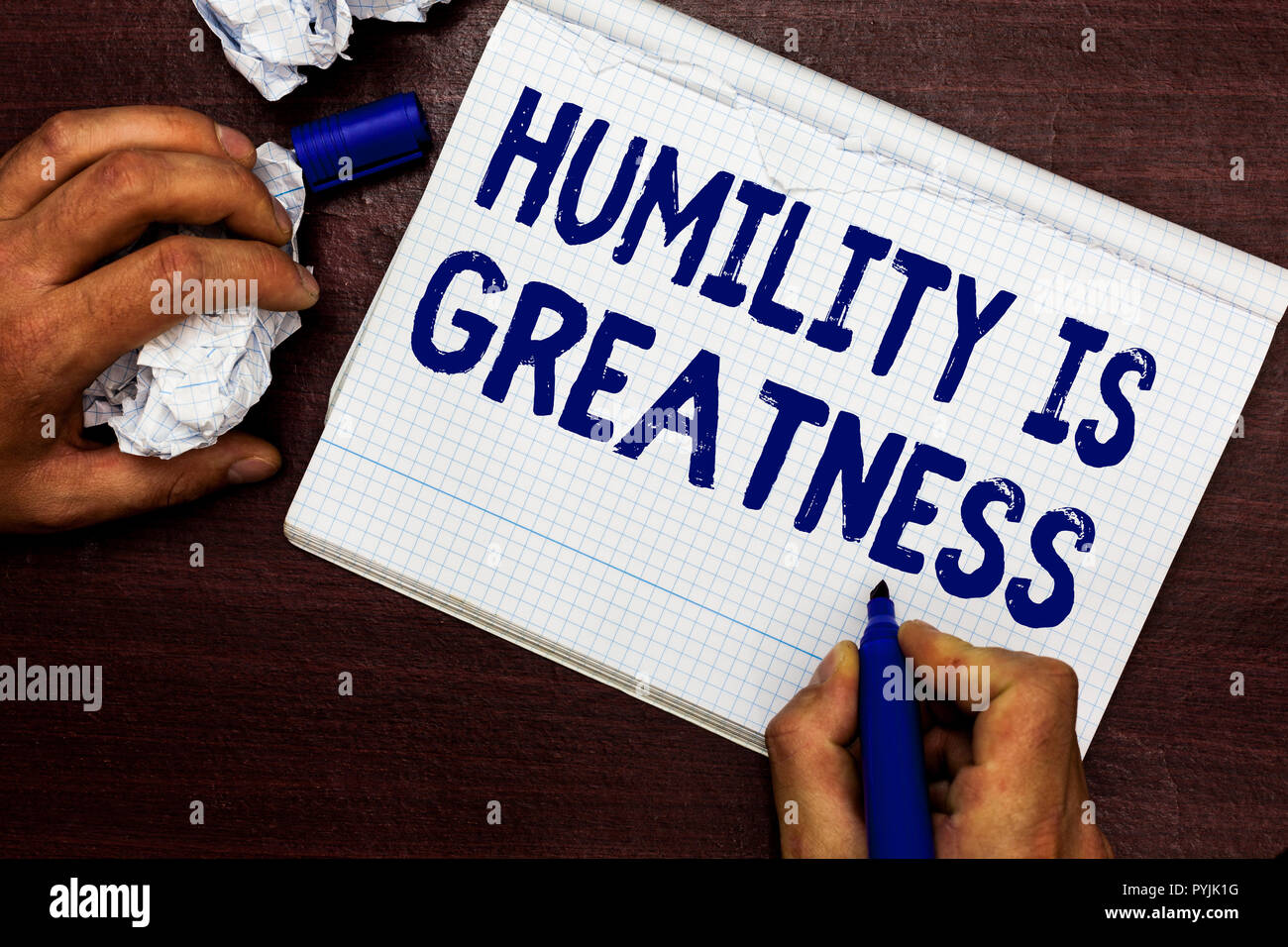 Writing note showing Humility Is Greatness. Business photo showcasing ...