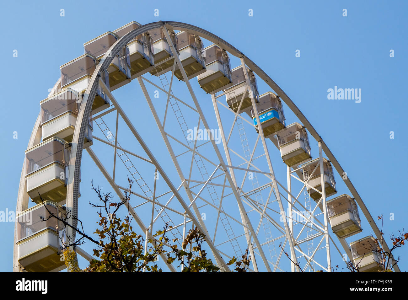 Budapest Eye, Ferris wheel, Budapest, capital city of Hungary. October ...