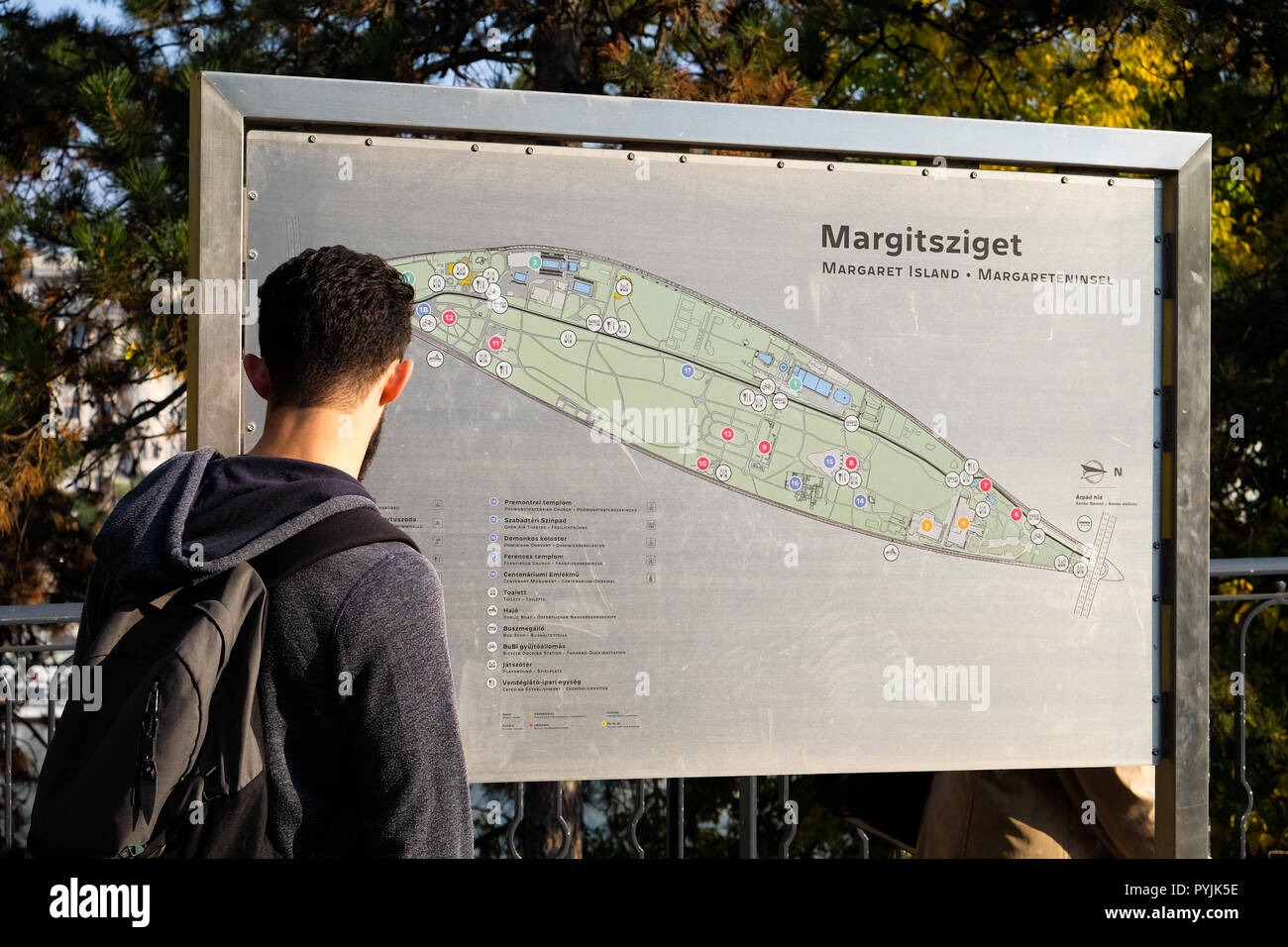 Margaret island budapest map hi-res stock photography and images - Alamy