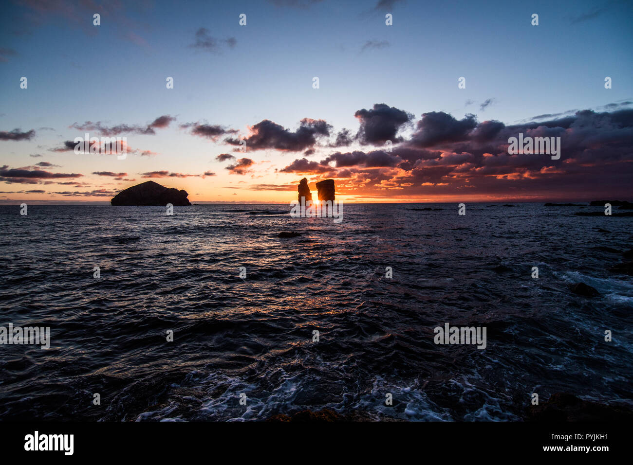 volcanic rocks of Mosteiros beach, Sao Miguel, Azores Stock Photo - Alamy