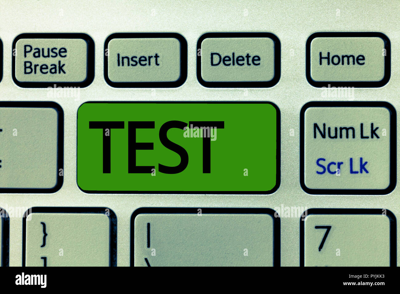 Text sign showing Test. Conceptual photo Proficiency and knowledge ...