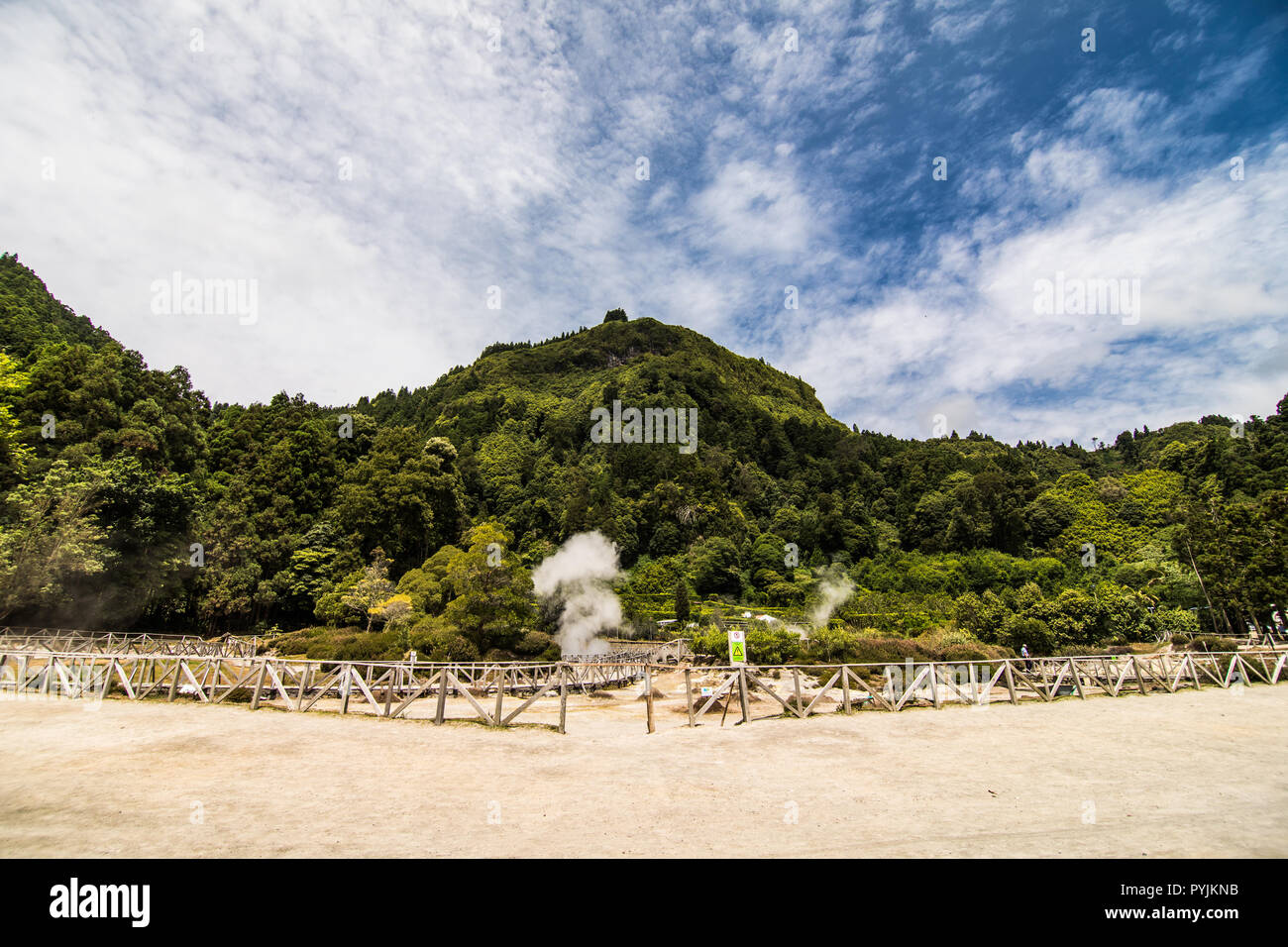 Fumarolas da Lagoa das Furnas, hot springs, Sao Miguel Island, Azores ...