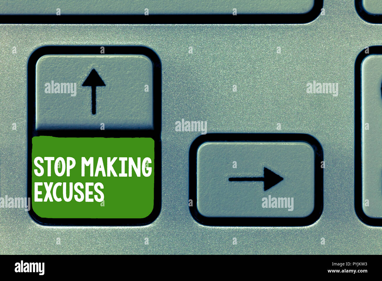 Text sign showing Stop Making Excuses. Conceptual photo Cease ...