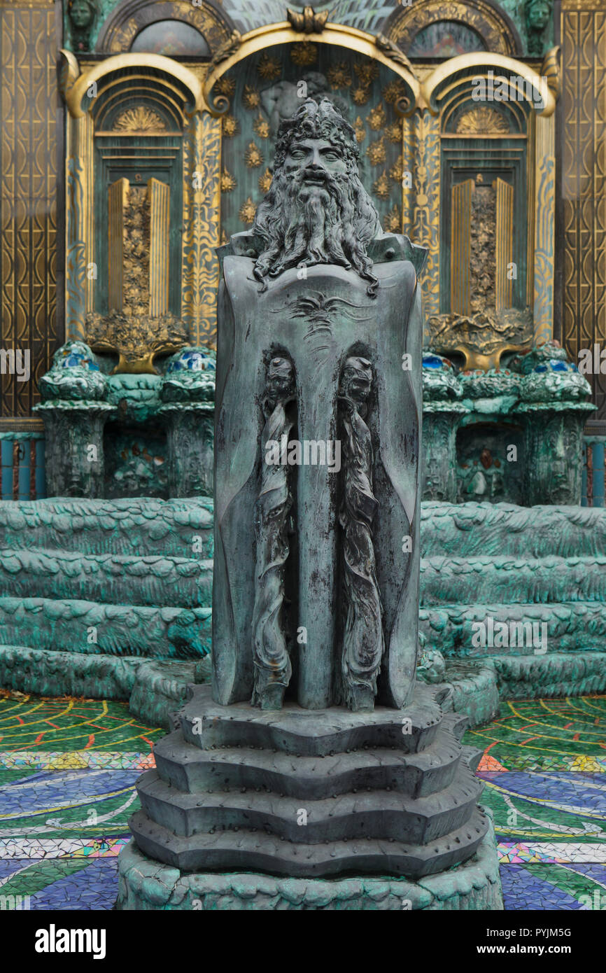Mosesbrunnen (Moses Fountain) designed by Austrian artist Ernst Fuchs ...