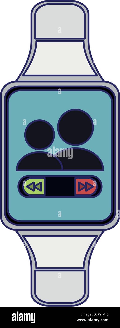 Smartwatch wearable technology isolated vector illustration graphic ...