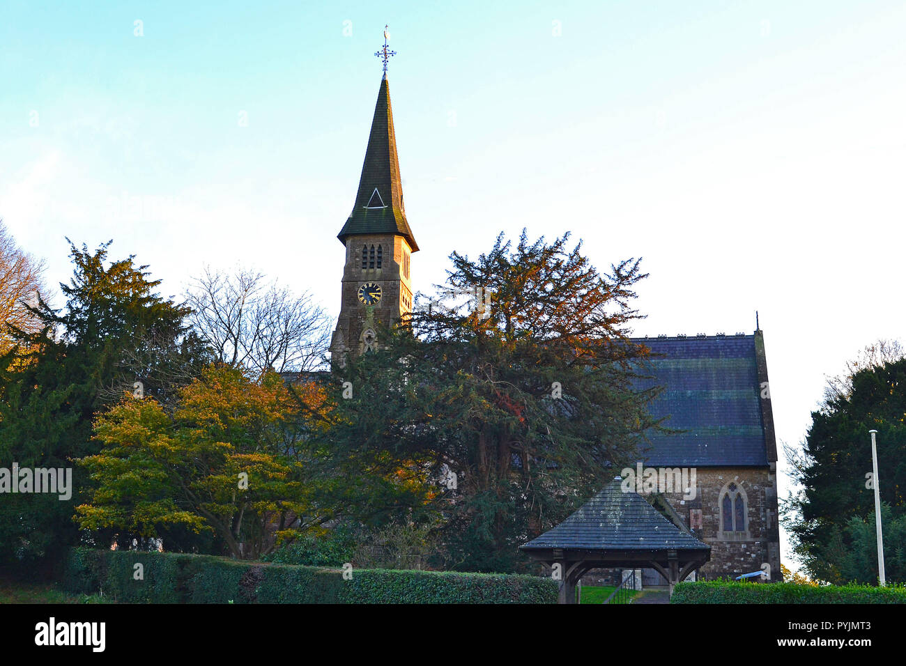St Mary Church, Ide Hill village, Kent, England. Although at less than ...