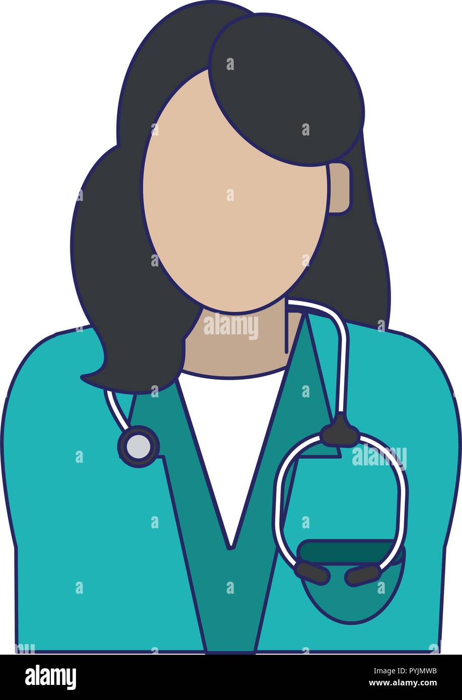 Woman doctor avatar profile vector illustration graphic design Stock ...