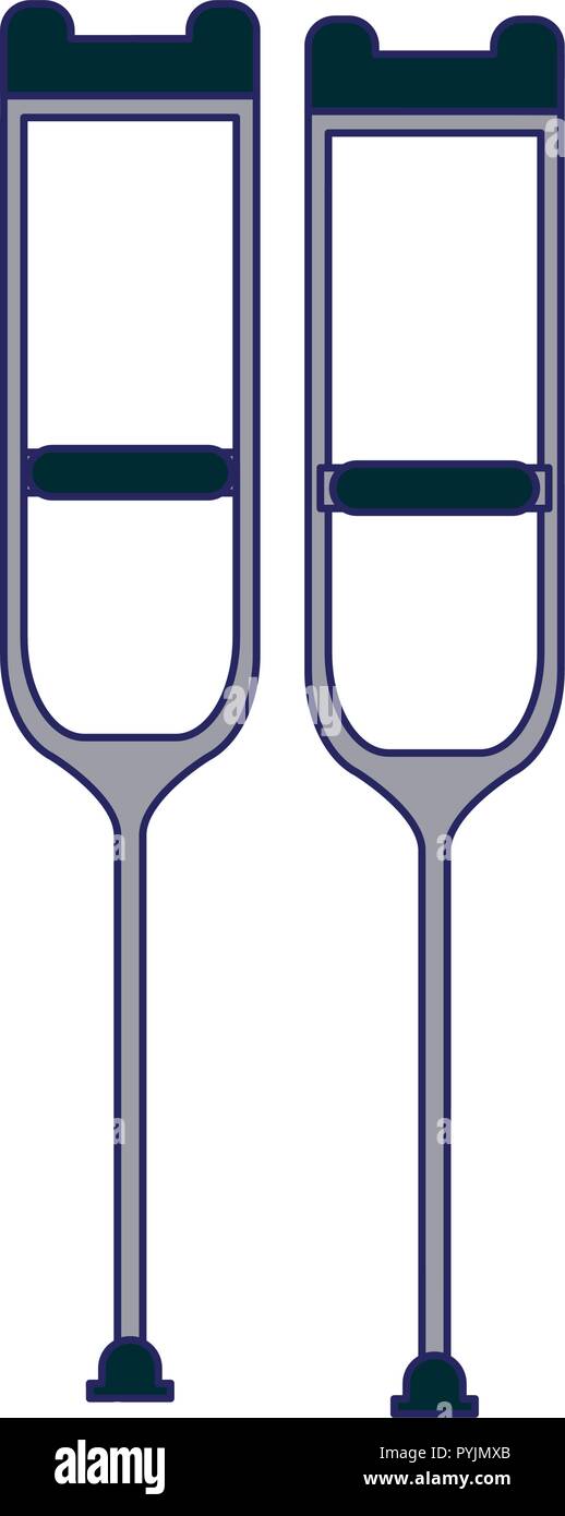 Crutches handicap equipment symbol vector illustration graphic design ...