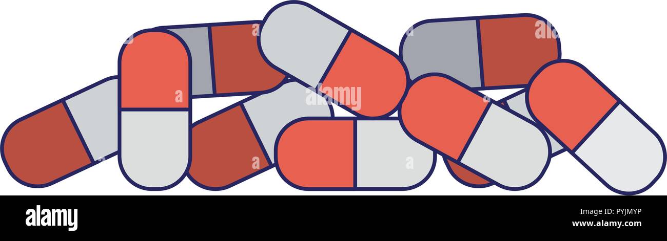 Medicine drug pills isolated vector illustration graphic design Stock ...