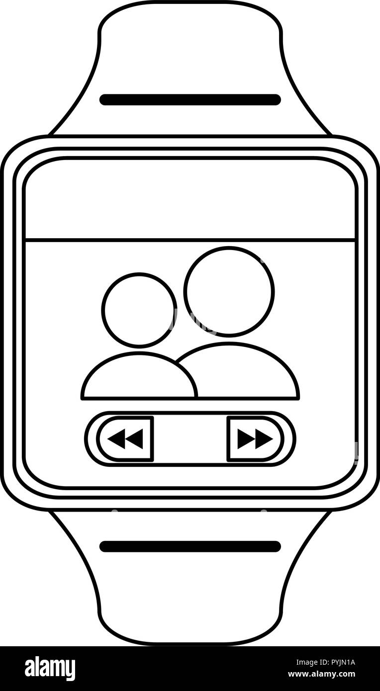 Smartwatch wearable technology isolated vector illustration graphic ...