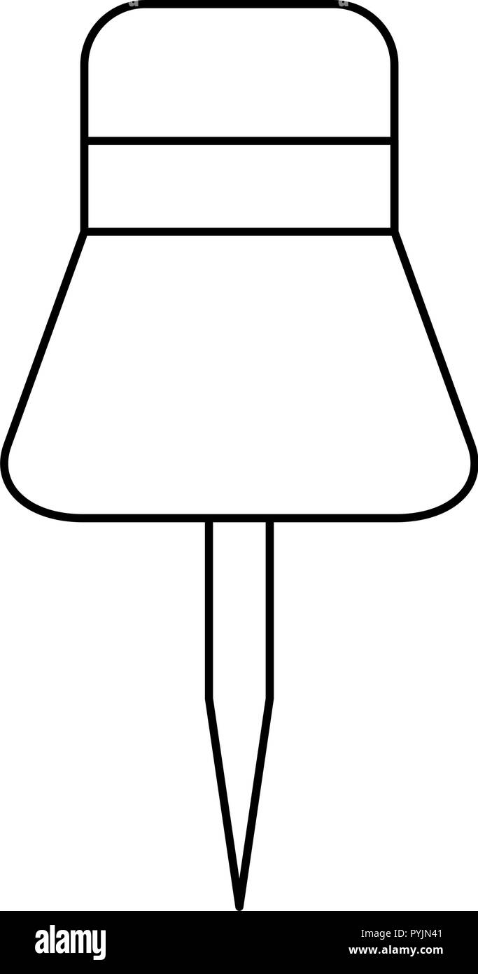 Thumbtack pin symbol isolated vector illustration graphic design Stock ...