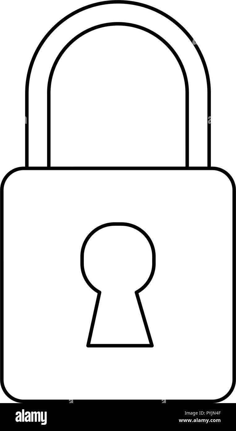 Padlock security system isolated vector illustration graphic design ...