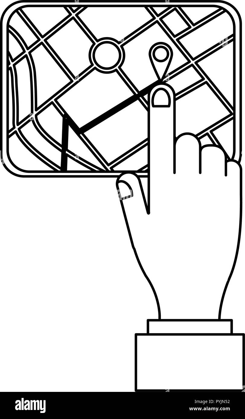 Hand pointing up isolated vector illustration graphic design Stock ...