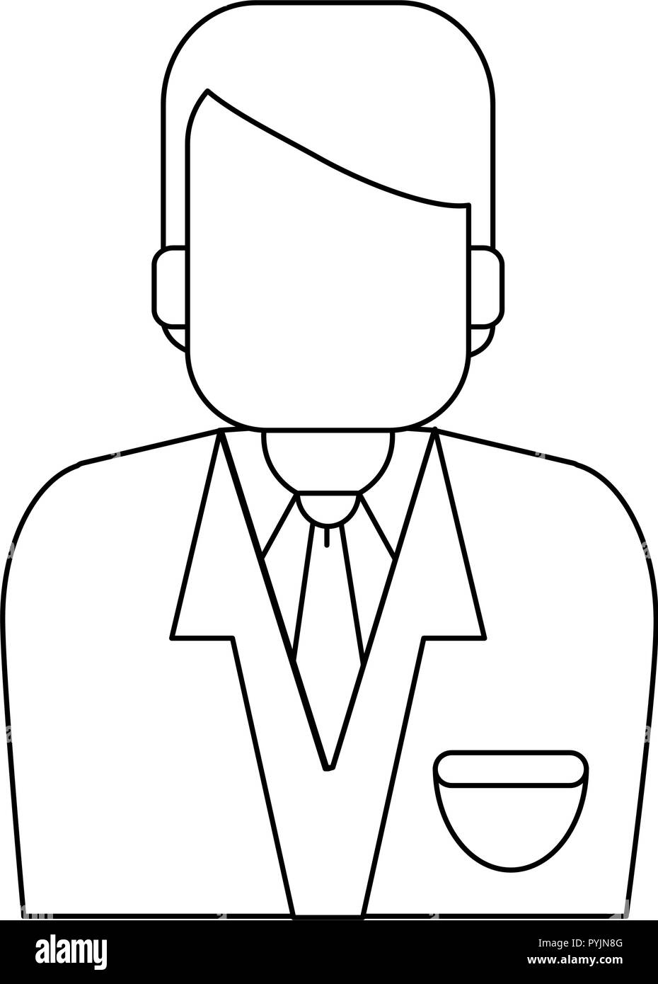 Doctor avatar faceless profile vector illustration graphic design Stock ...