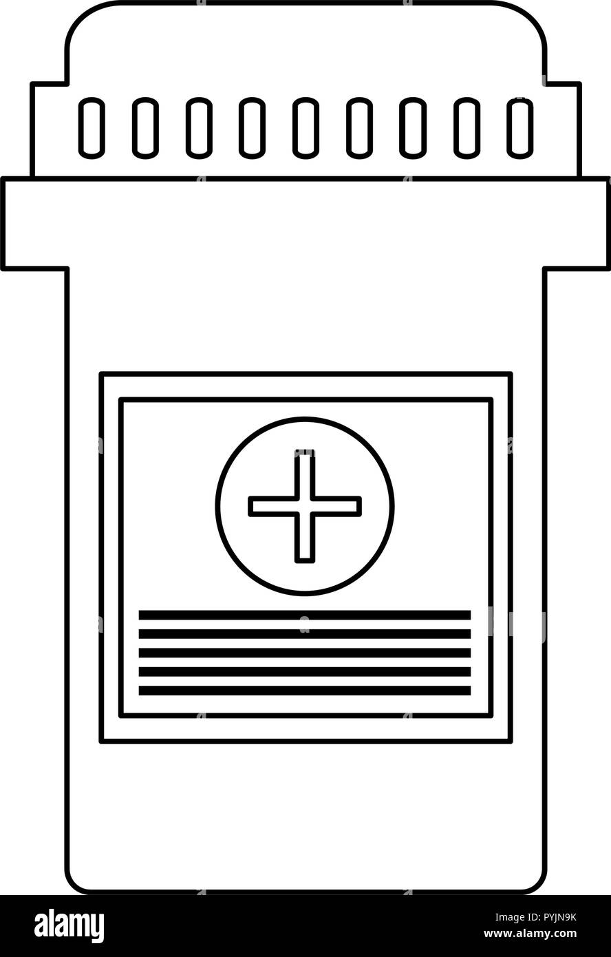 Medicine bottles isolated vector illustration graphic design Stock ...