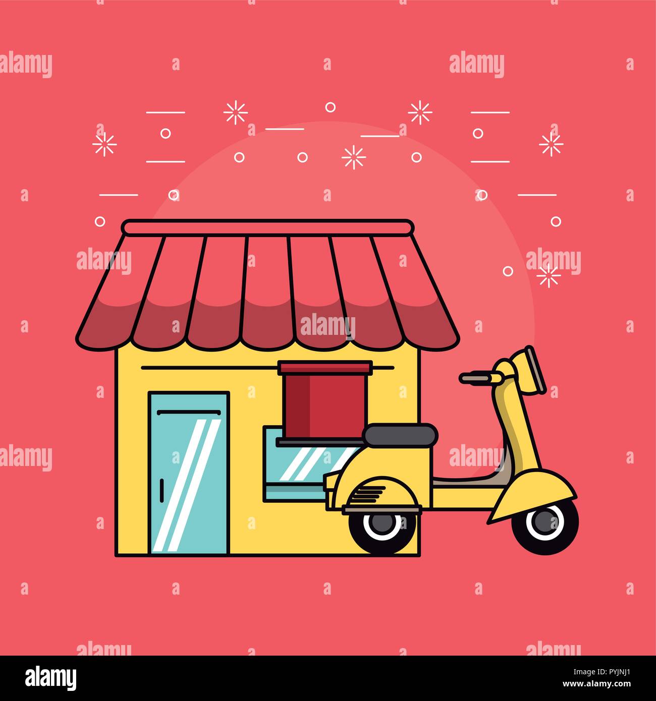 orders and deliveries of restaurants vector illustration graphic design ...