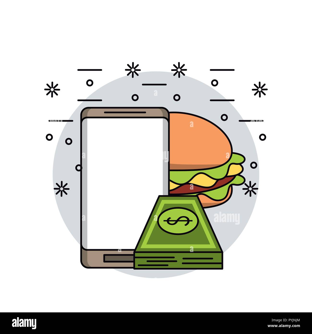 food order and payment online vector illustration graphic design Stock ...