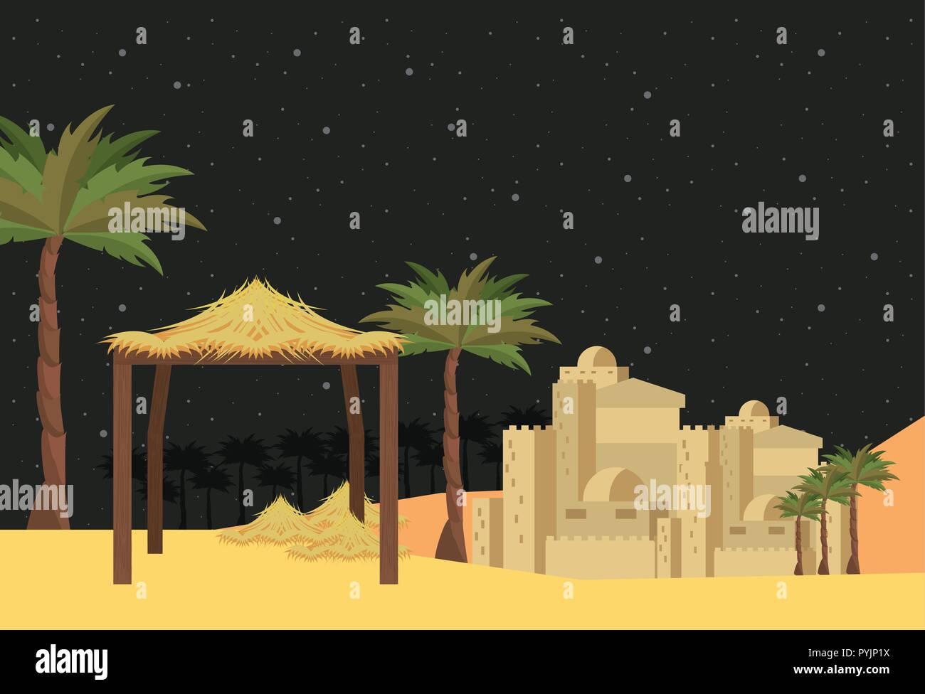 Stable manger christmas Stock Vector Images - Alamy