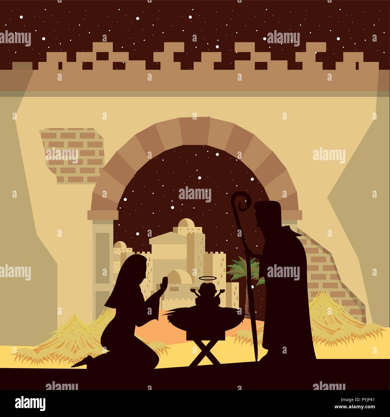 Traditional Christian Christmas Stock Vector Image & Art - Alamy