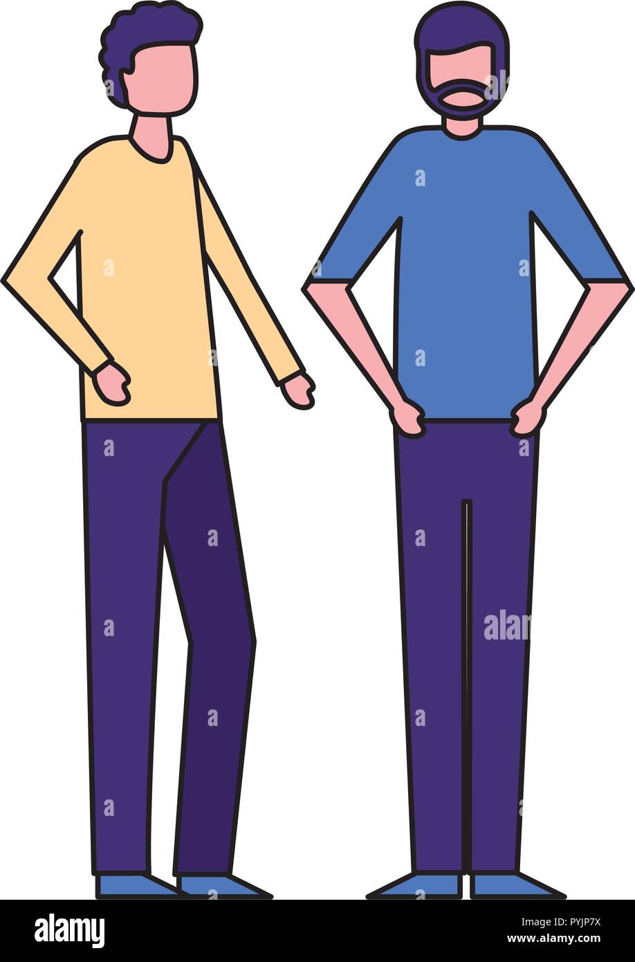 two men standing on white background Stock Vector Image & Art - Alamy