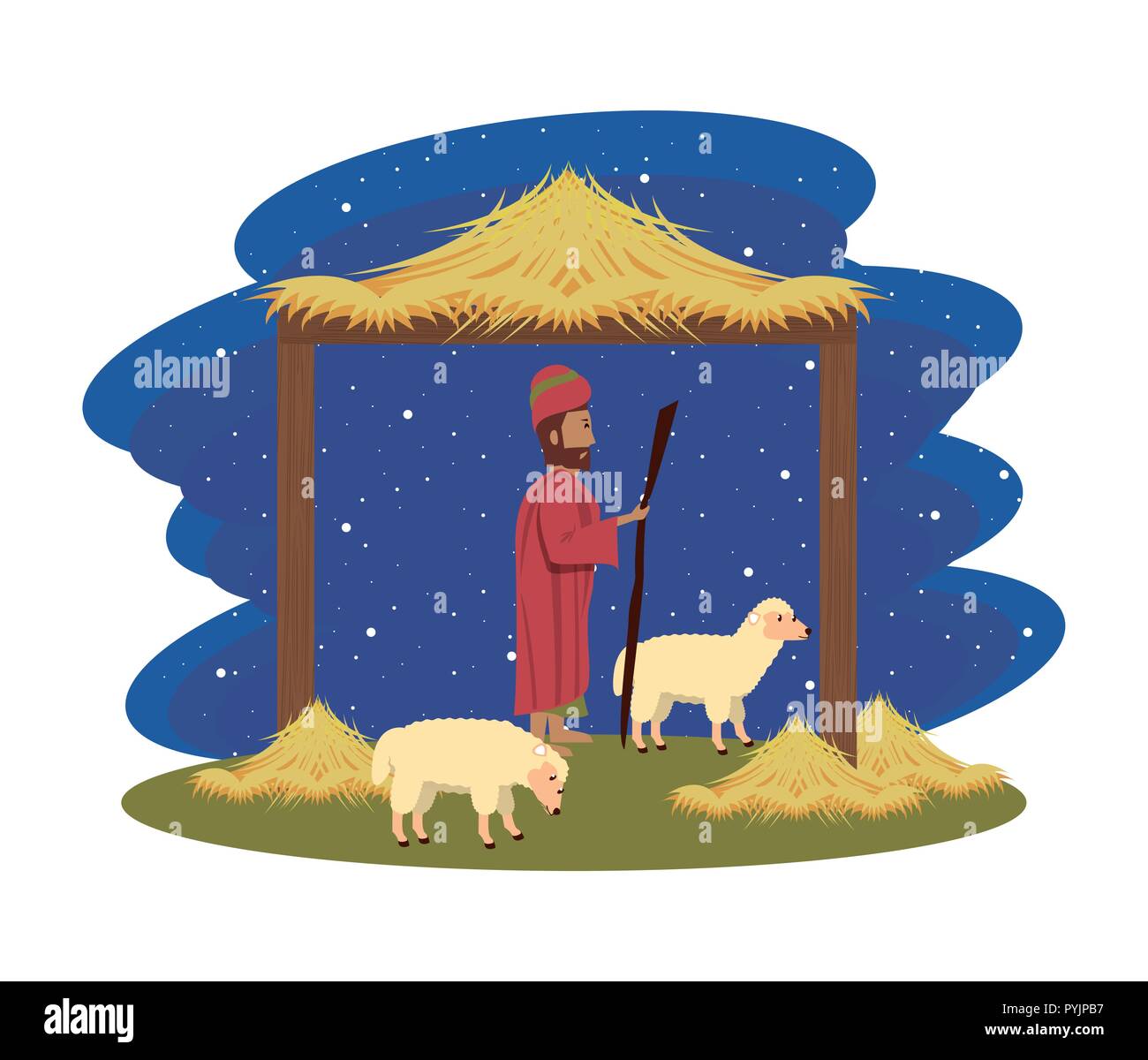 Religious christmas decor Stock Vector Images - Alamy