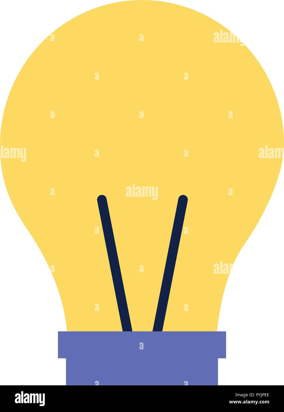 bulb light on white background Stock Vector Image & Art - Alamy