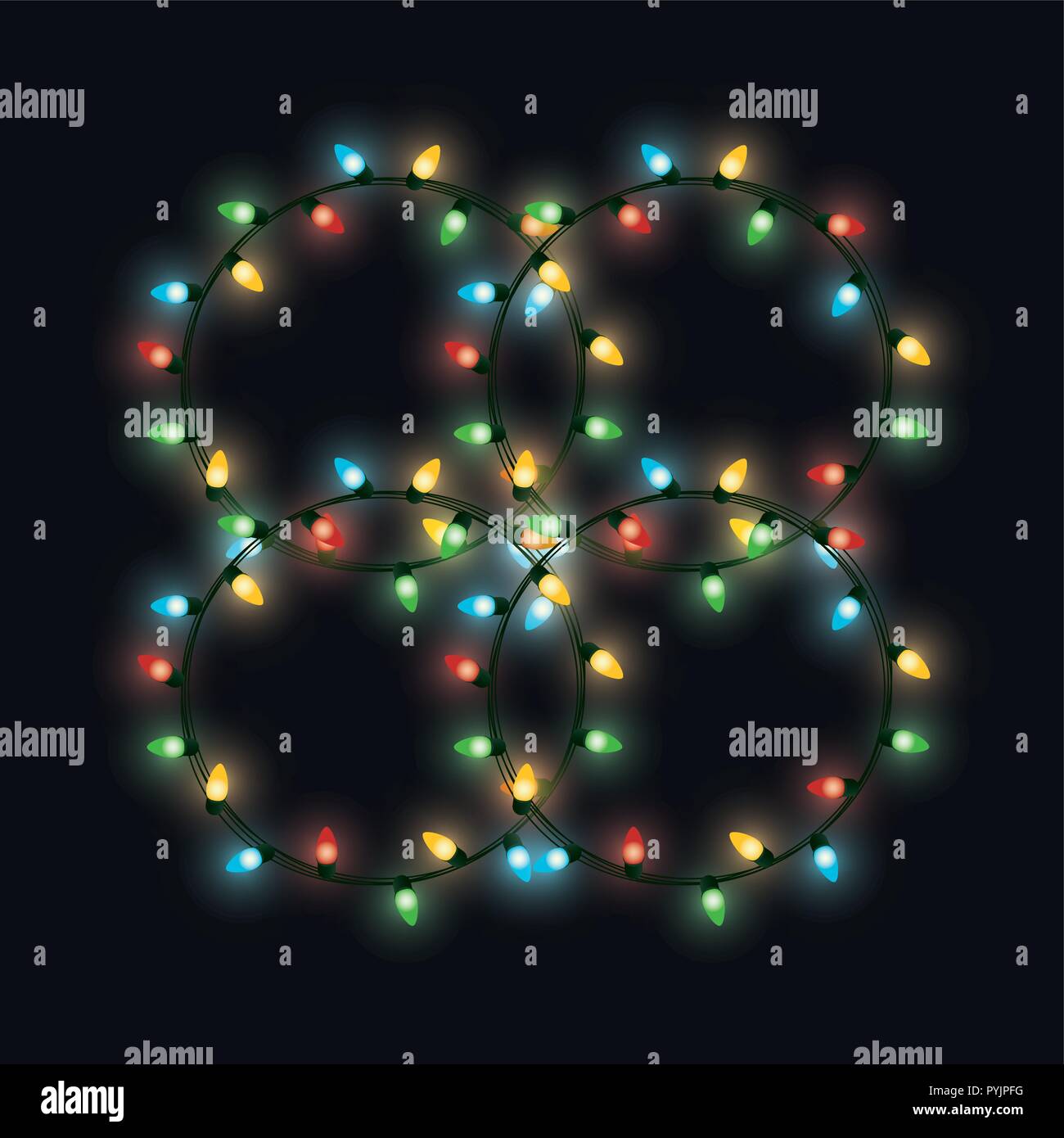 christmas lights for decoration Stock Vector Image & Art - Alamy