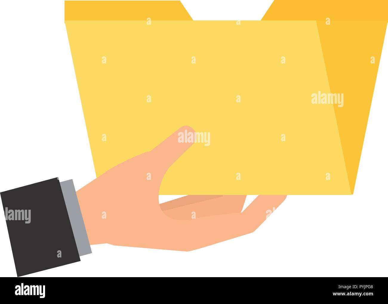 hand holding folder file social media Stock Vector Image & Art - Alamy