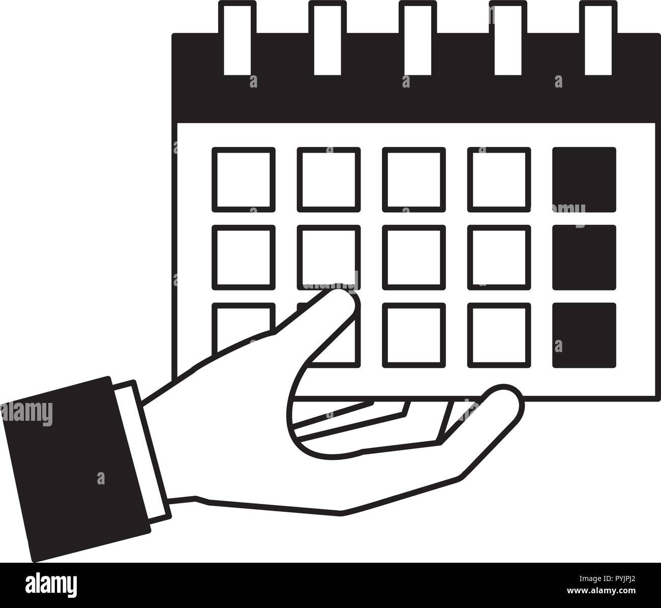 hand holding calendar social media Stock Vector Image & Art - Alamy