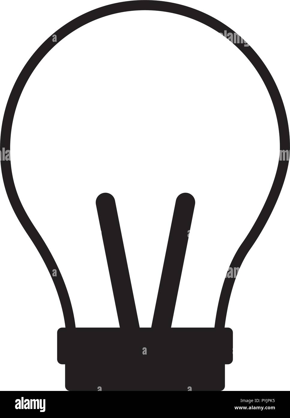 bulb light on white background Stock Vector Image & Art - Alamy