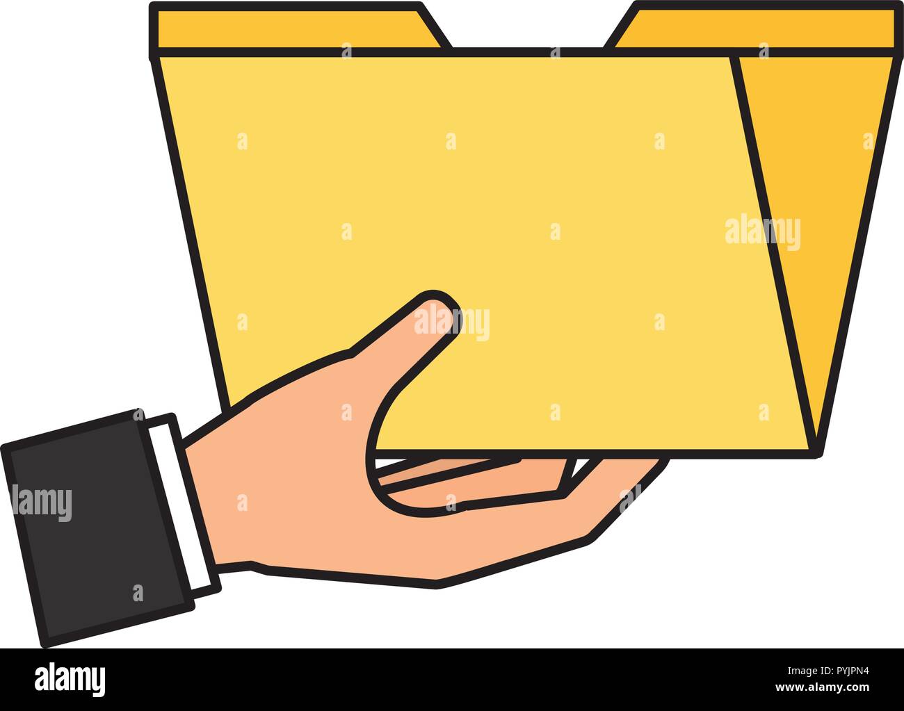 Hand holding file folder icon hi-res stock photography and images - Alamy