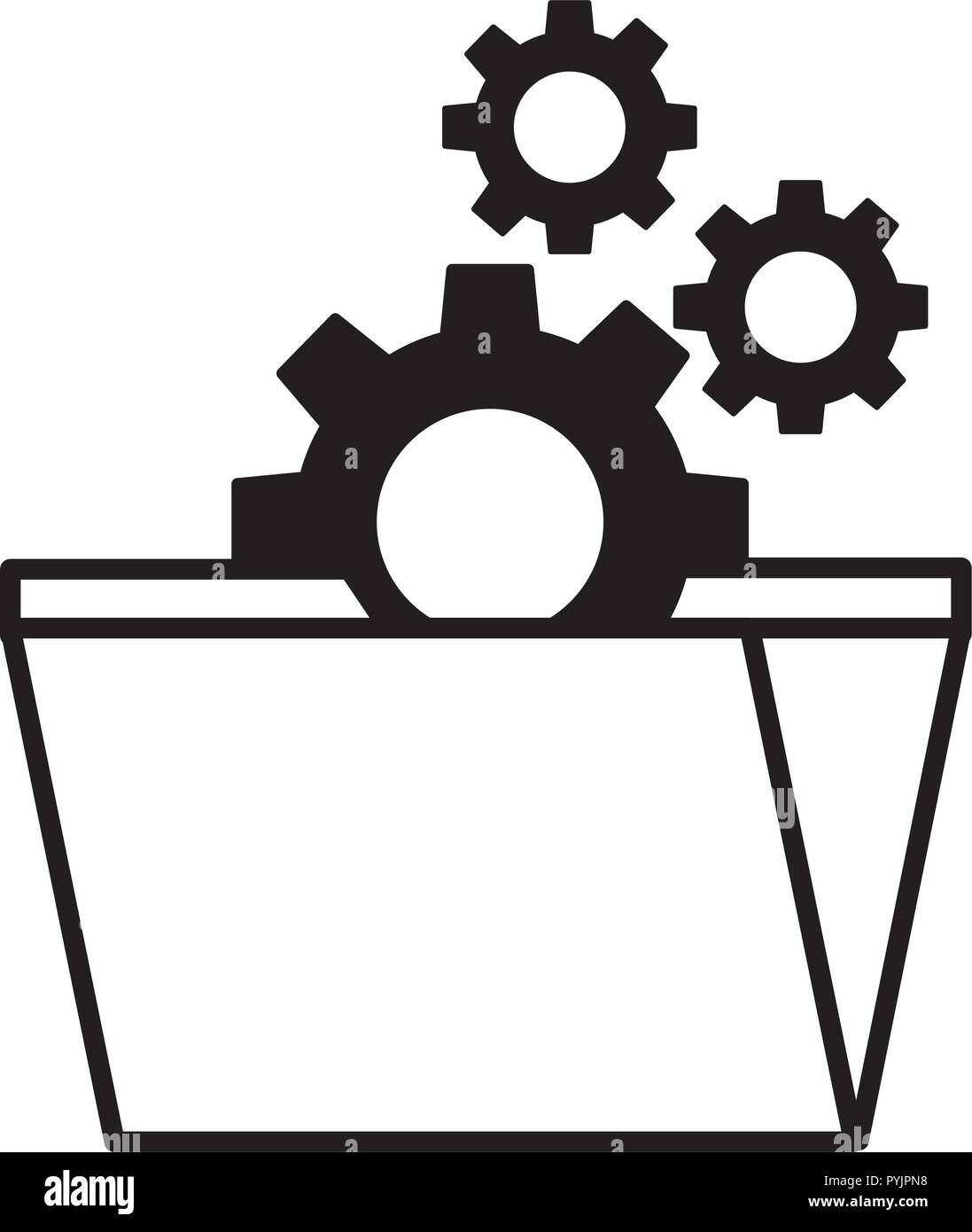 folder file gears work on white background Stock Vector Image & Art - Alamy