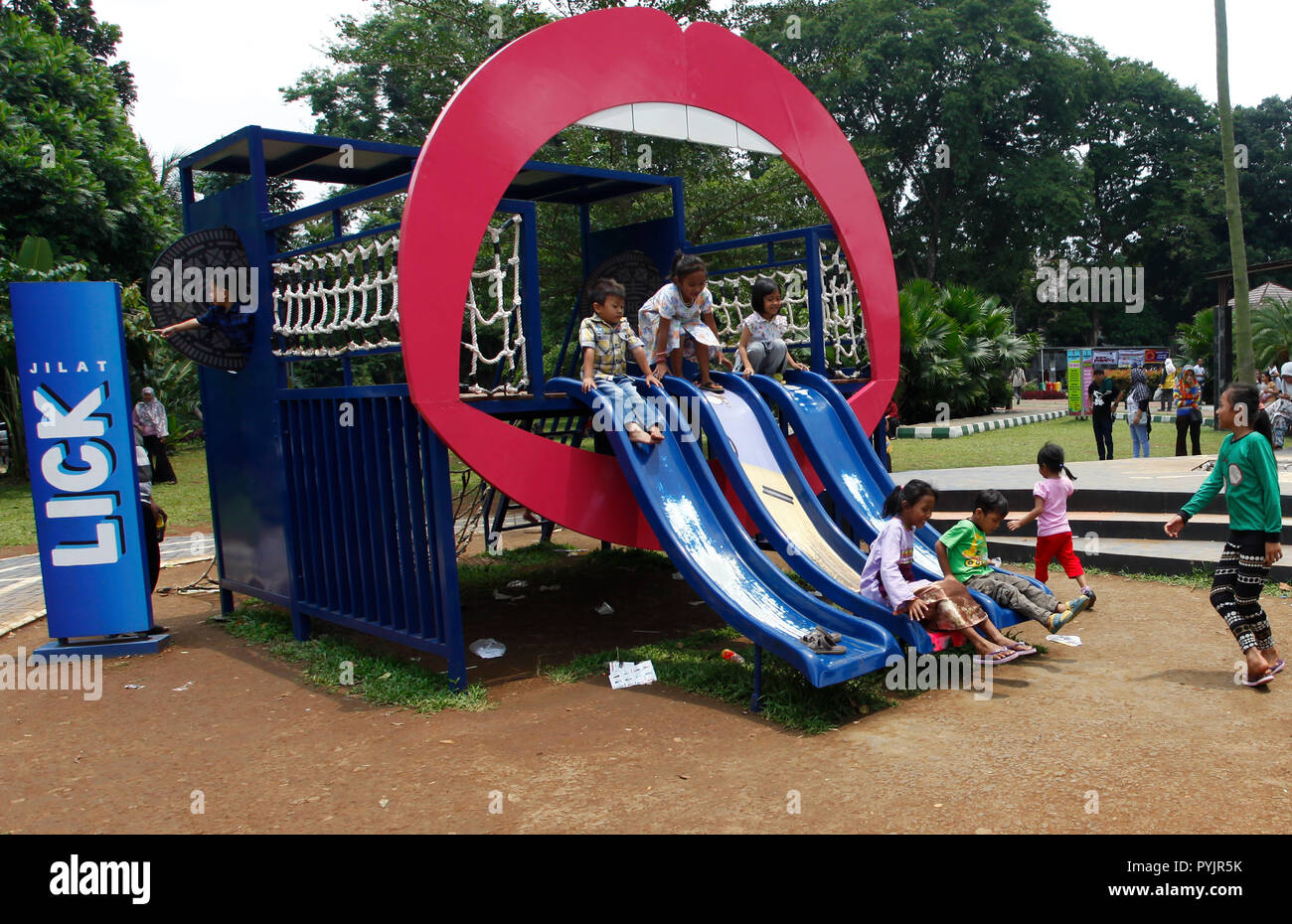 Children seen playing in the Oreo Park. The Oreo Park is equipped with ...