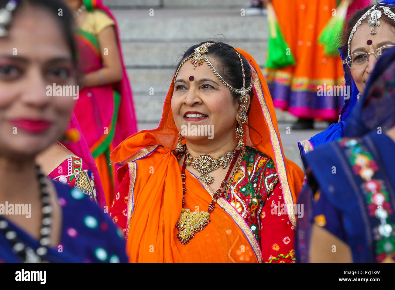 Trafalgar Square, London, UK. 28 Oct 2018 - Performers during the Mass ...
