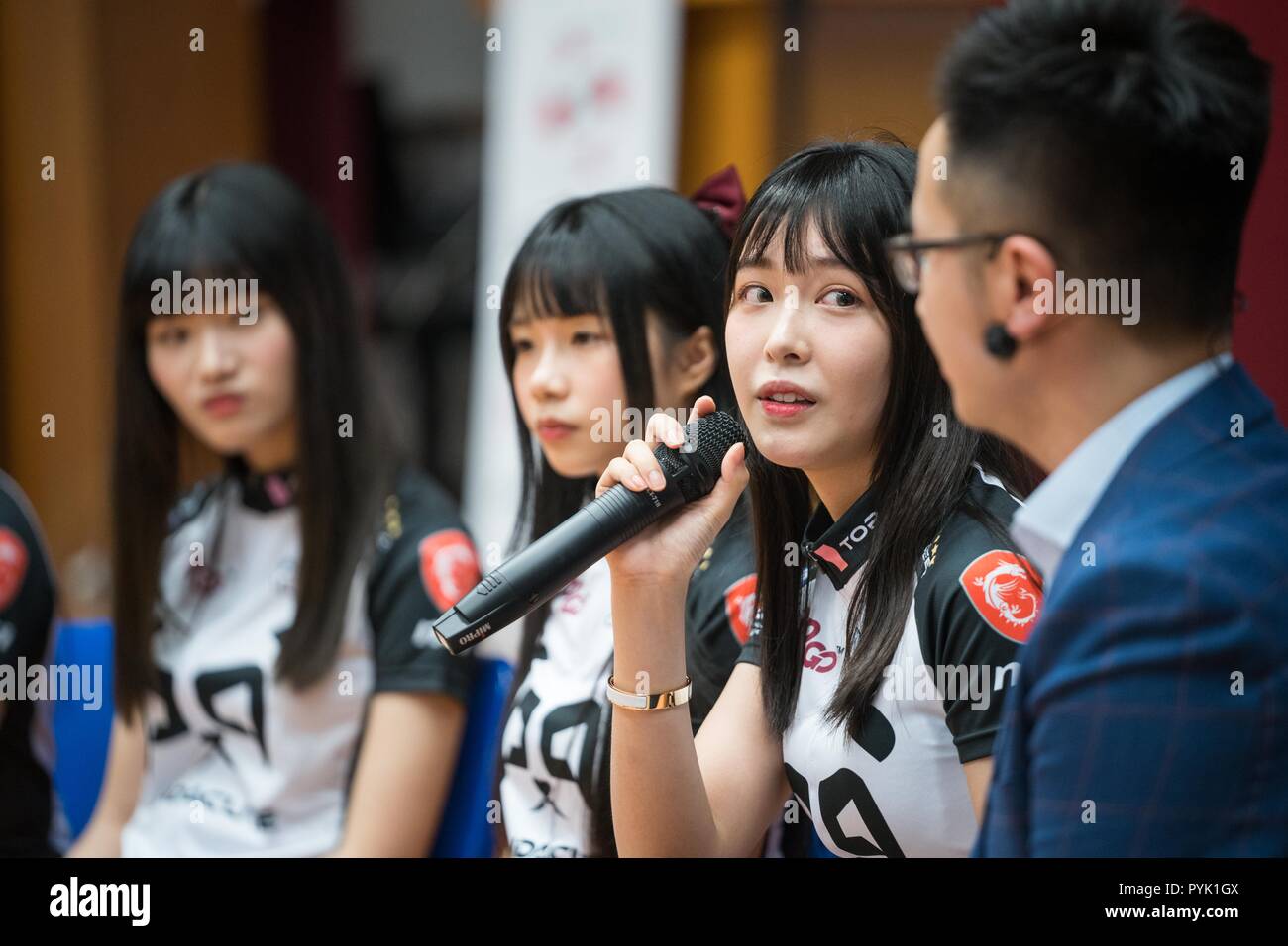 Hong Kong, Hong Kong. 26th Oct, 2018. Female E-gamer Deer Chan seen ...