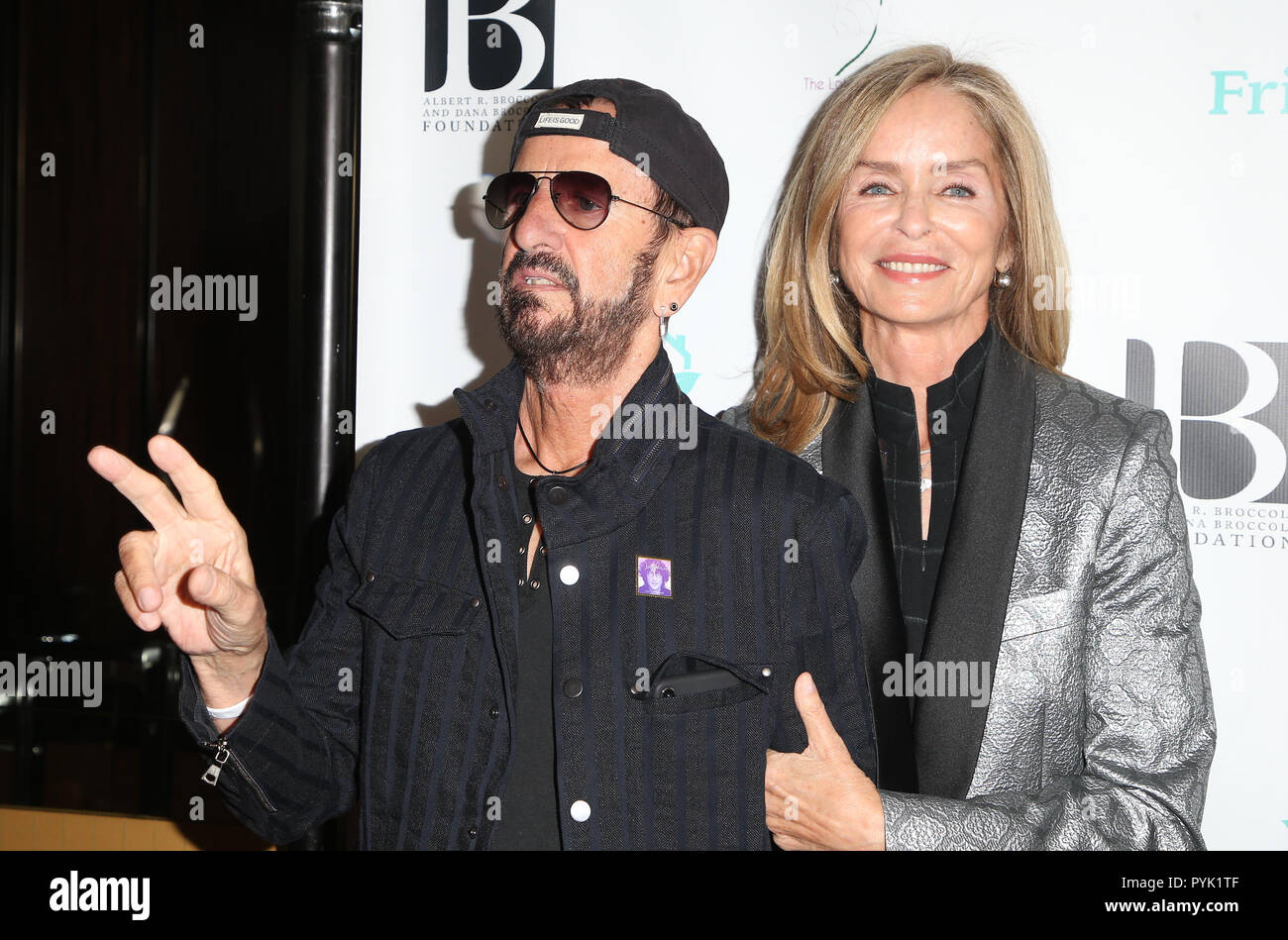 Beverly Hills, USA. 27 October 2018. Ringo Starr, Barbara Bach Starkey ...