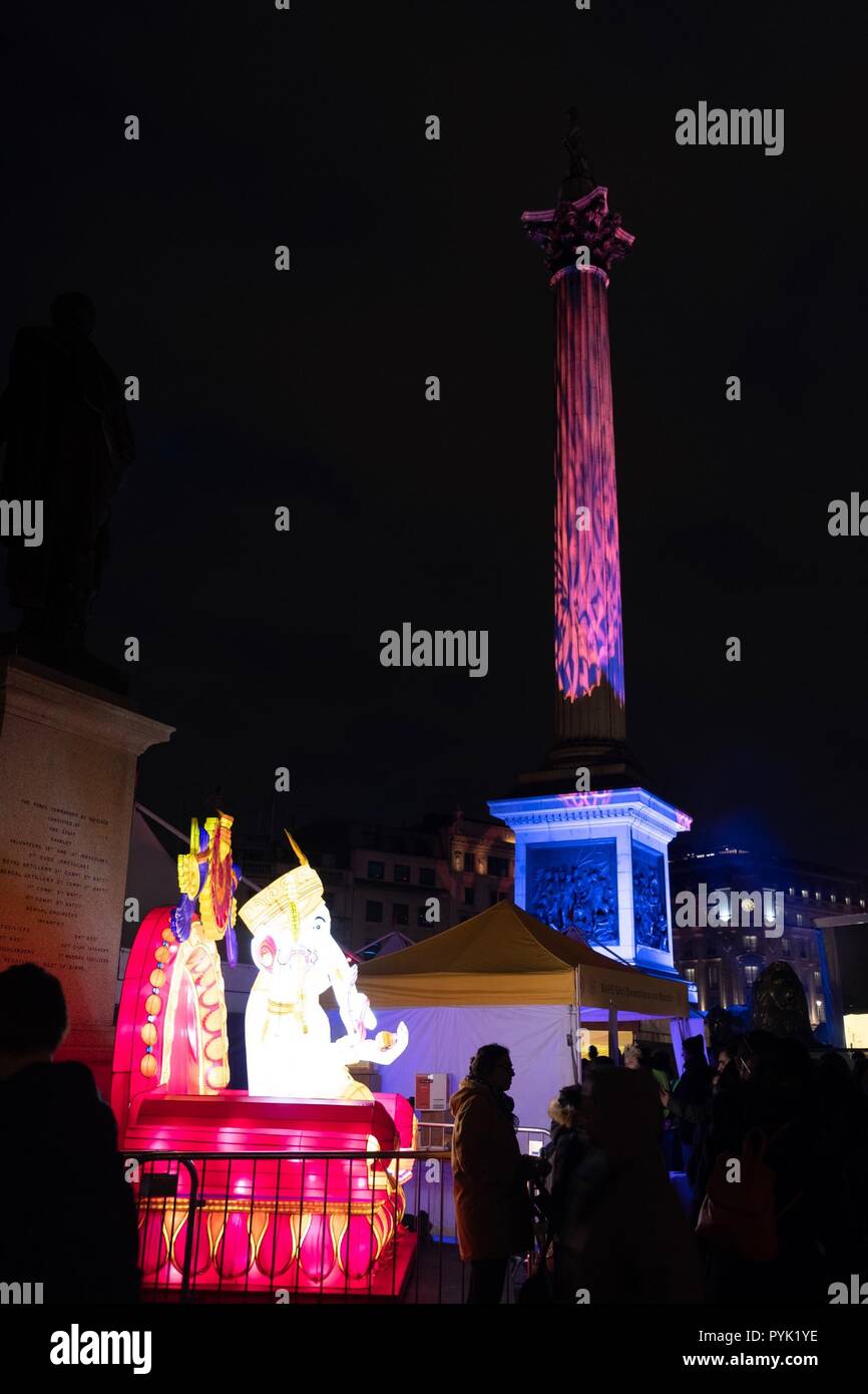 Diwali trafalgar square night hi-res stock photography and images - Alamy