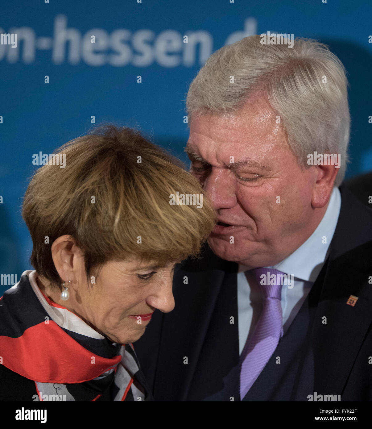 Wiesbaden, Germany. 28th Oct, 2018. Volker Bouffier (CDU), Premier of ...