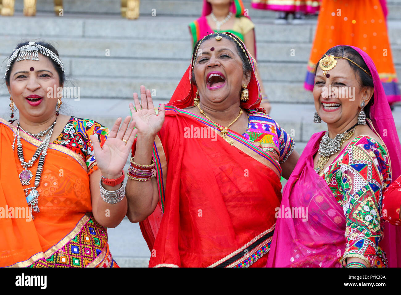 Trafalgar Square, London, UK. 28 Oct 2018 - Performers during the Mass ...