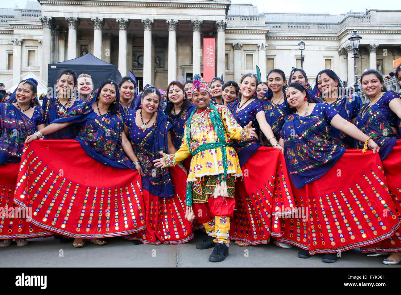 Trafalgar Square, London, UK. 28 Oct 2018 - Performers during the Mass ...