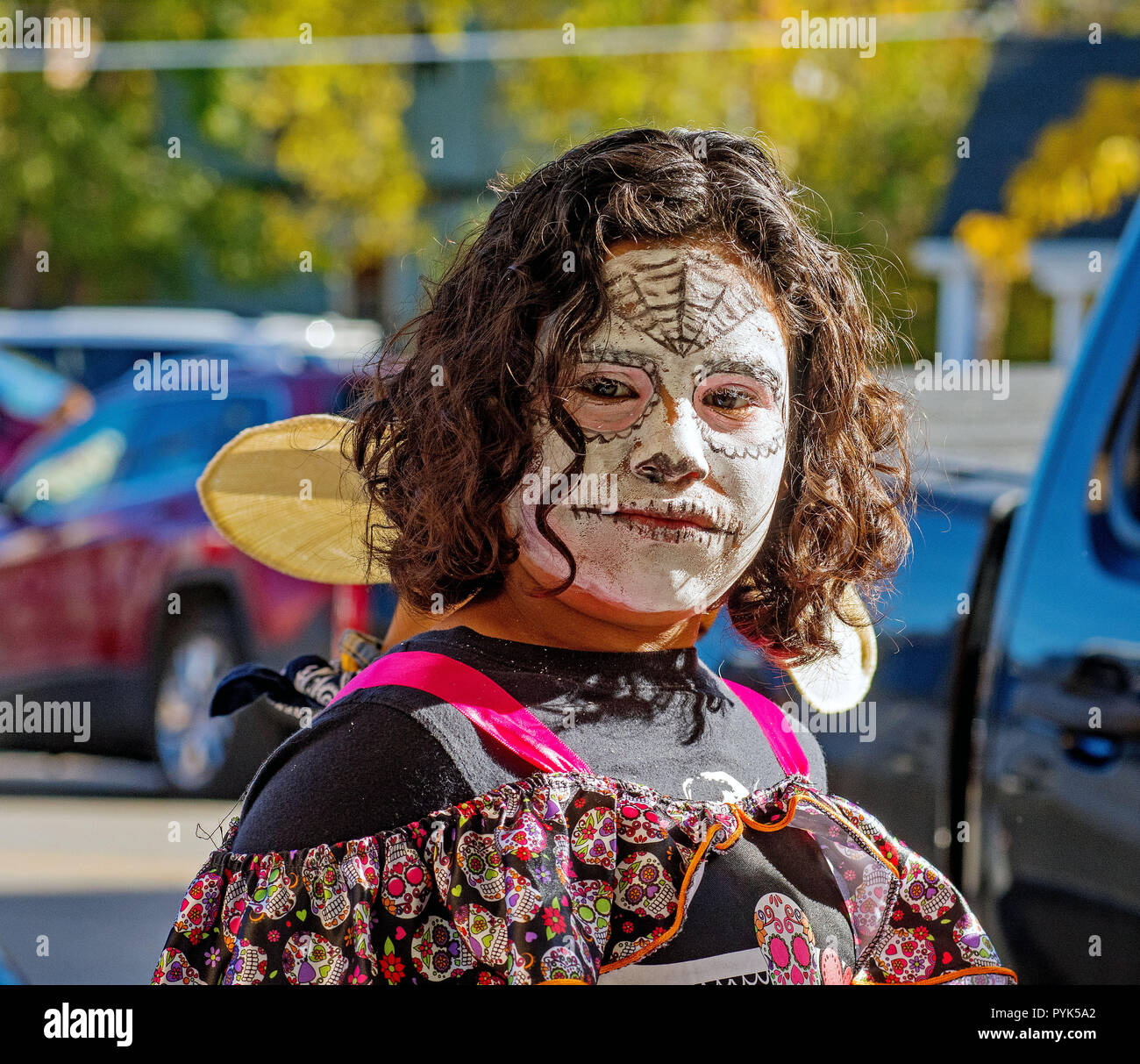 Emporia, Kansas, USA. 27th Oct, 2018. People with their faces painted ...