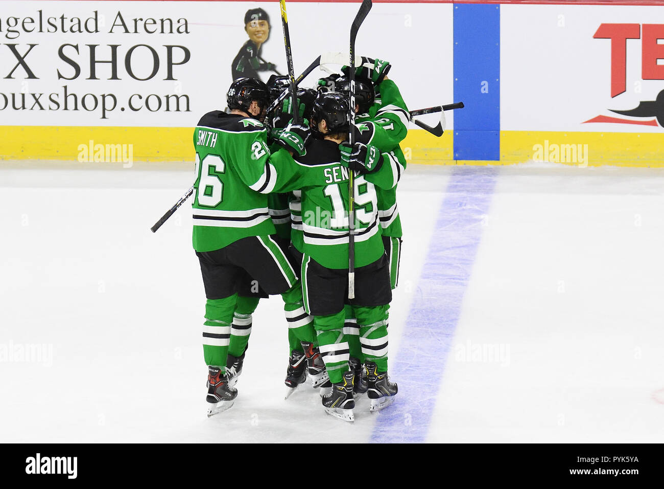 Las Vegas, NV, USA. 27th Oct, 2018. North Dakota Fighting Hawks forward ...