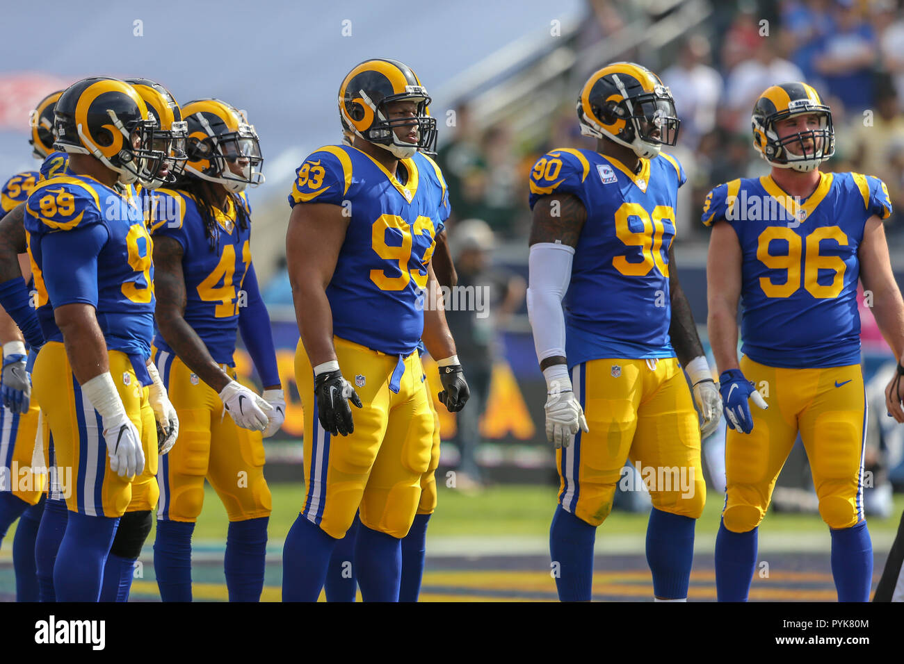 Los Angeles, CA, USA. 28th Oct, 2018. Los Angeles Rams defense during ...