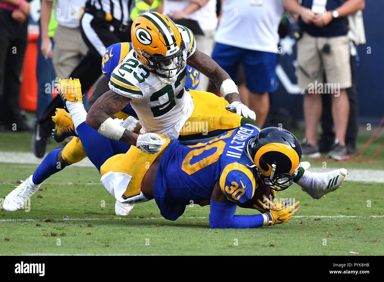 Los Angeles, CA, USA. 28th Oct, 2018. Los Angeles Rams running back ...