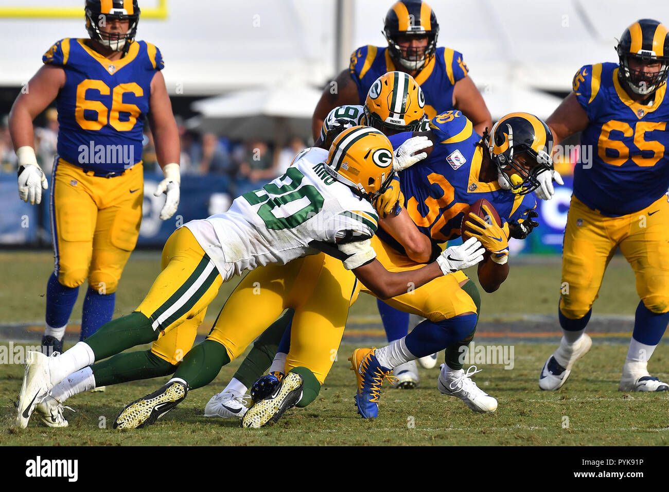 Los Angeles, CA, USA. 28th Oct, 2018. Los Angeles Rams running back ...