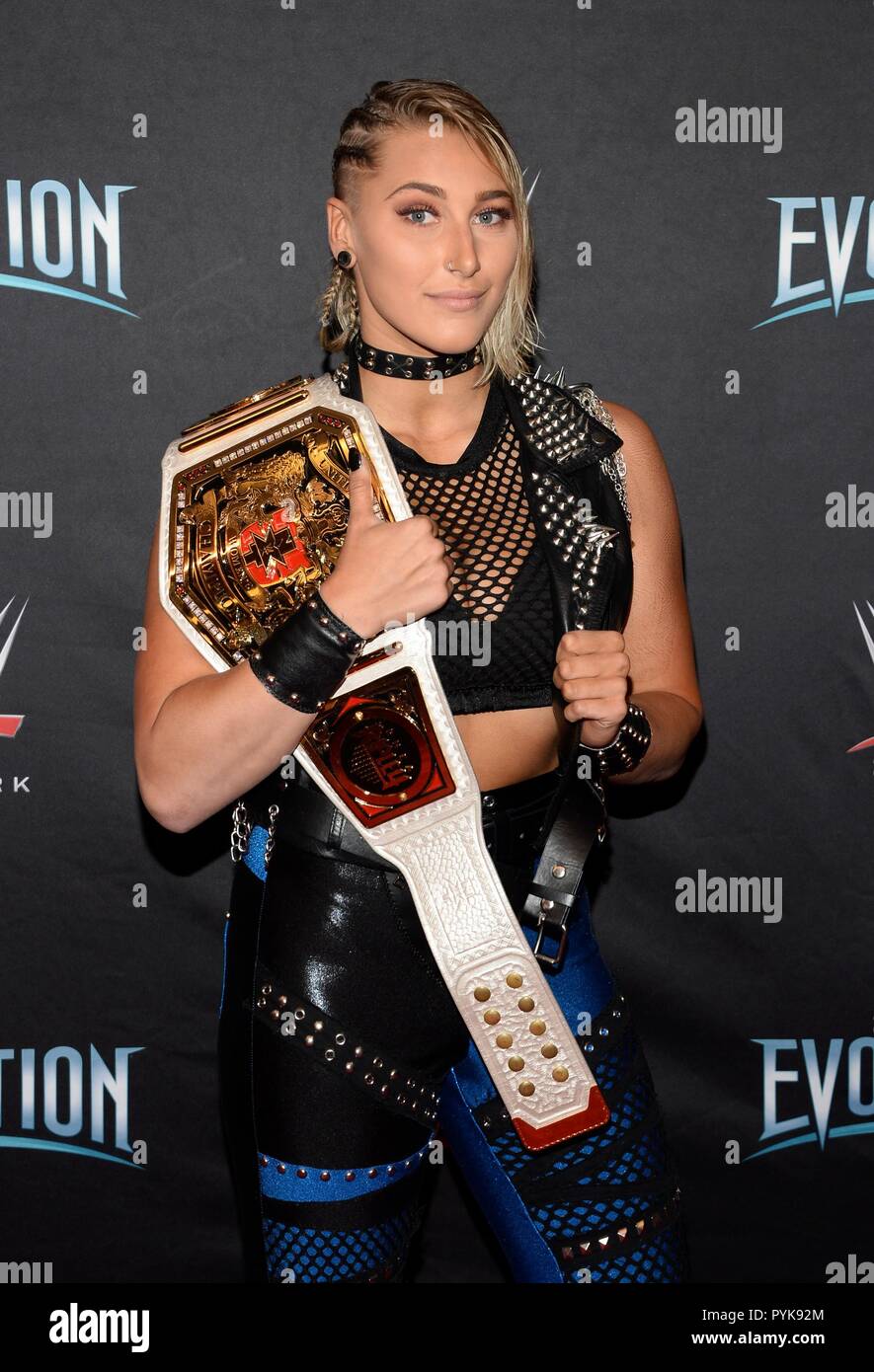 New York, NY, USA. 28th Oct, 2018. Rhea Ripley at arrivals for WWE ...