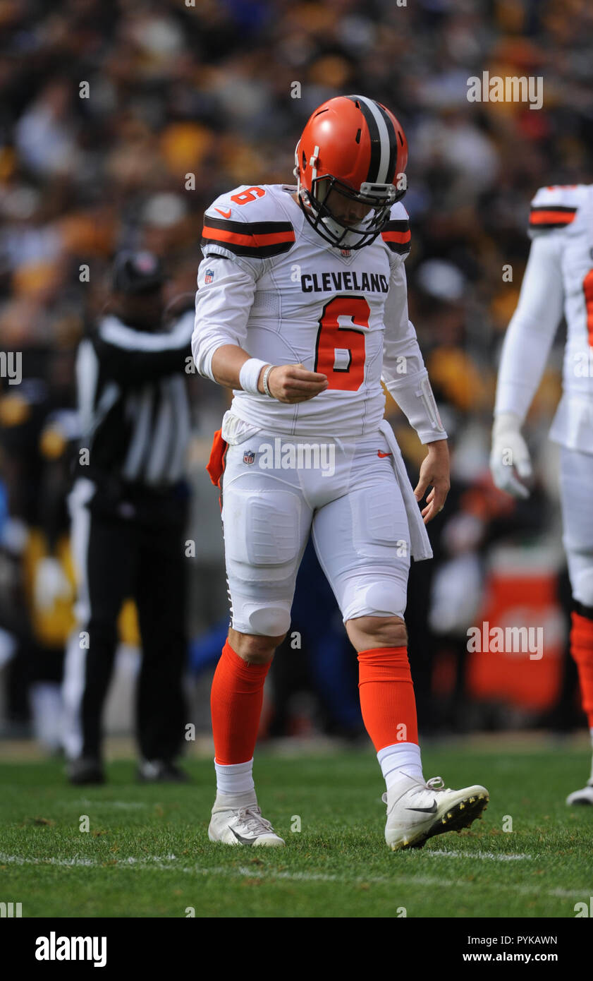 Pittsburgh, PA, USA. 28th Oct, 2018. Browns #6 Baker Mayfield during ...